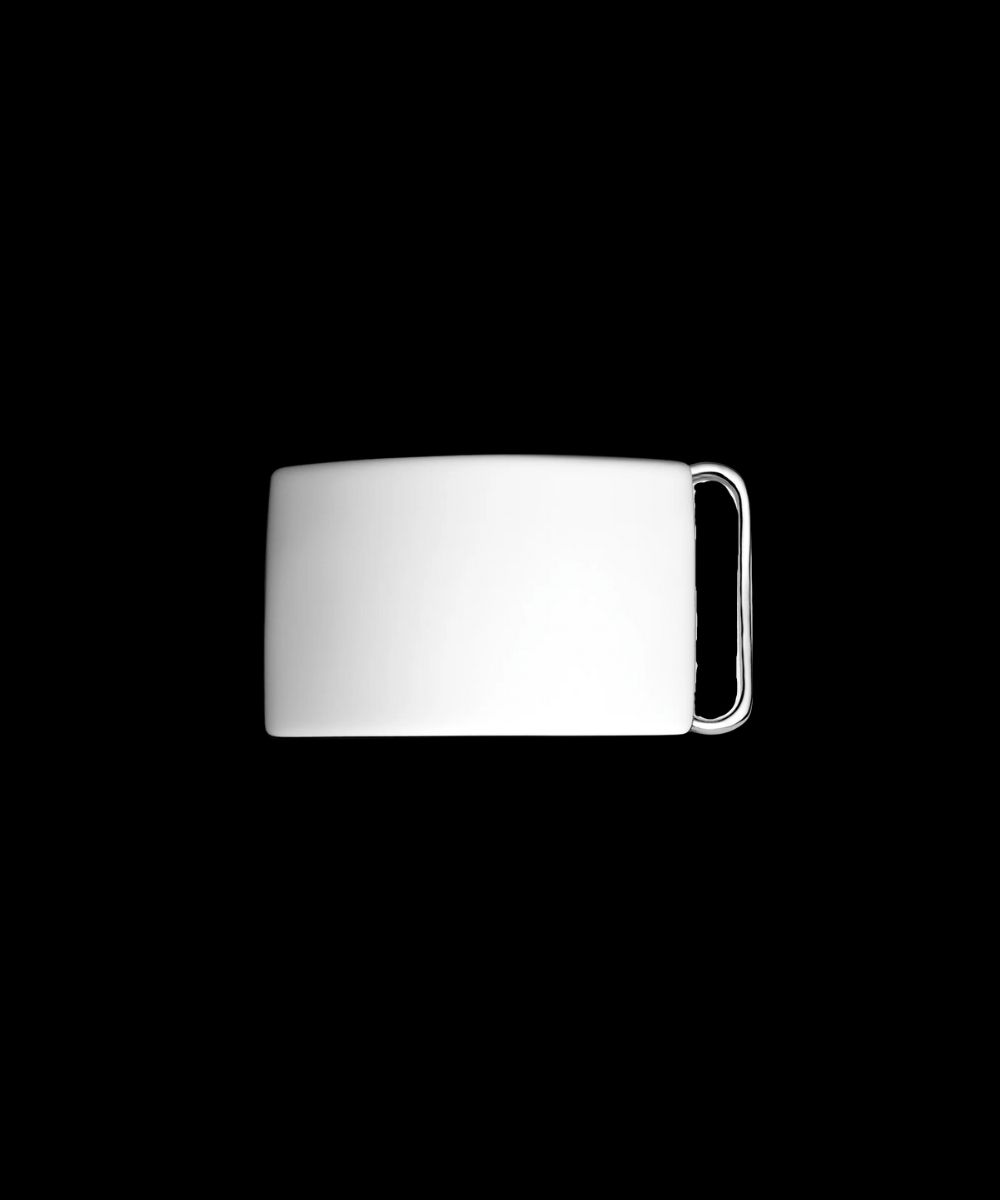 Engravable Sterling Silver Plain Belt Buckle| The Lanam Shop