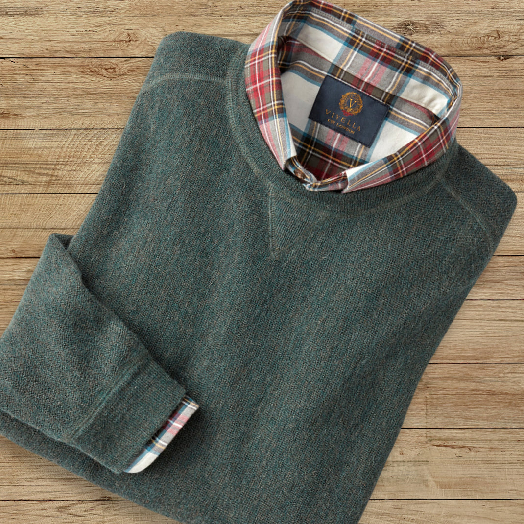 Men's Crew Neck Sweaters: Cashmere, Lambswool, Shetland Wool, and More ...