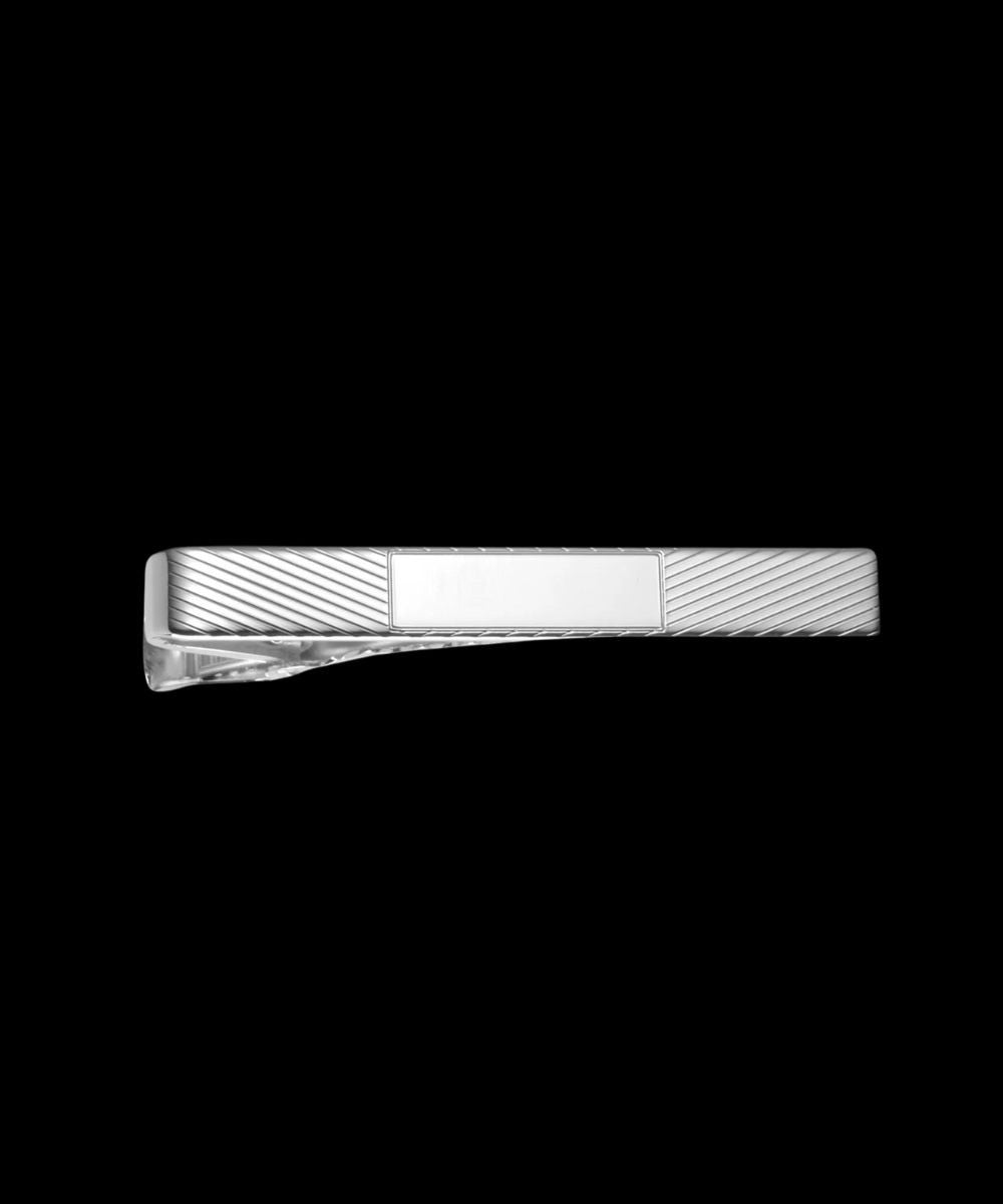 Engravable Sterling Silver Tie Bar with Diagonal Engine Turned Design ...